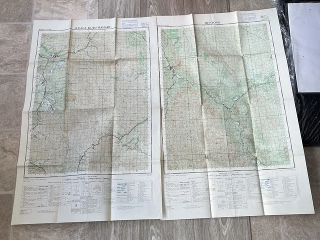KUALA KUBU BAHARU AND Bentong 1966 Original Maps Malaysia Malaya £0.99 ...