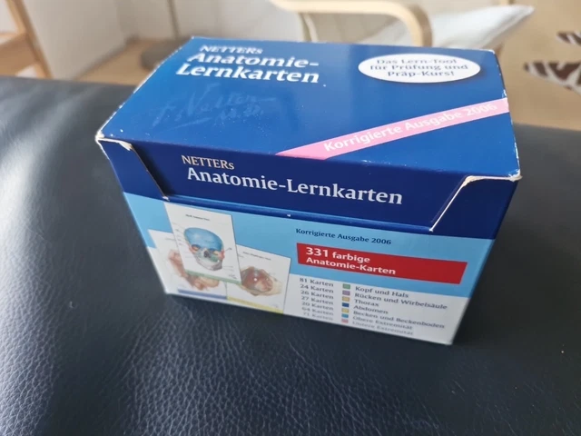 NETTER'S ANATOMIE LERNKARTEN von Frank Netter Netters Prüfung Karten ...