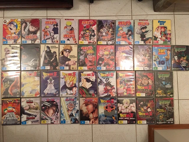 BULK LOT OF 37 Mixed Anime Animations Dvds Naruto Bleach Dragon Ball ...