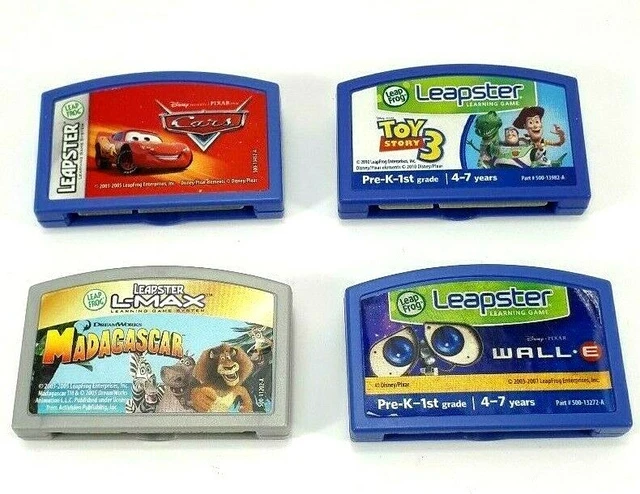 LEAPFROG LEAPSTER 1 & 2 Disney Pixar Dreamworks Educational Game Lot ...