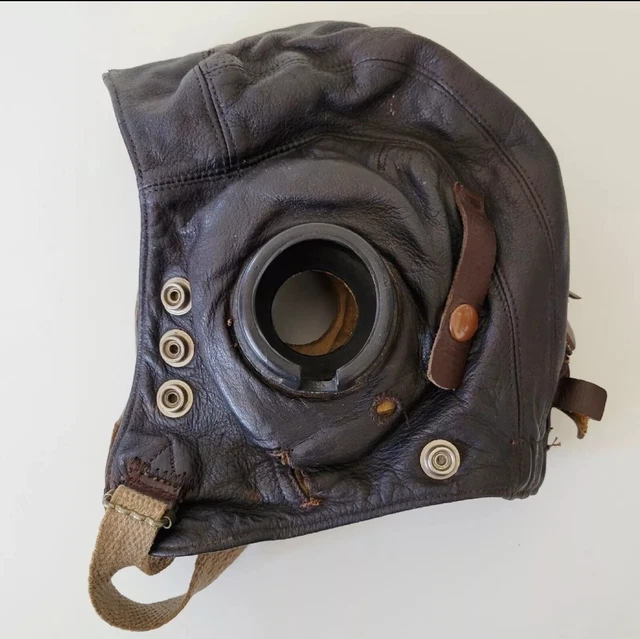 WW2 RAF FLYING Helmet Type C Wwii Leather Pilot Hat Fighter Bomber ...