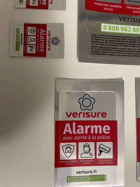 LOT DE 7 autocollants Verisure Originaux et neufs modèle 2023 EUR 53,00 ...