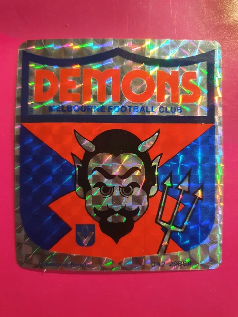 1976-1988 AFL VFL DEMONS Melbourne Football Club Retro Reflective Prism Sticker $15.00 - PicClick AU