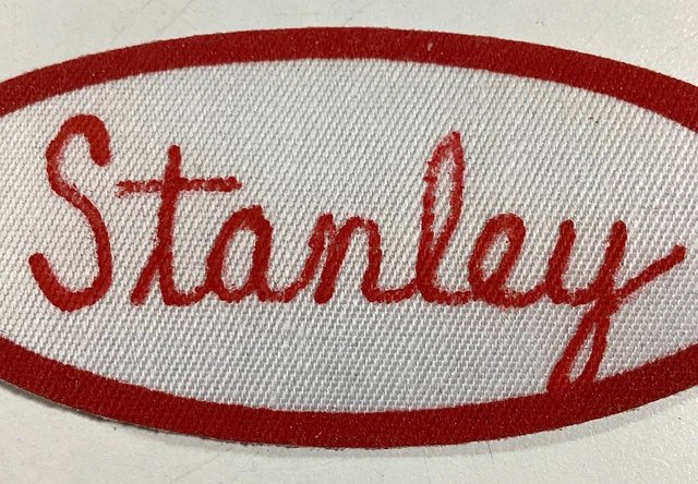 STANLEY CURSIVE NAME Iron On Patch Shirt RARE Bronx NY Hand Written Mid ...
