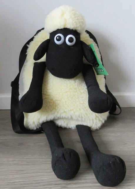 TRUFFLE SHUFFLE WALLACE & Gromit Shaun The Sheep Large Soft Toy Zip Bag ...