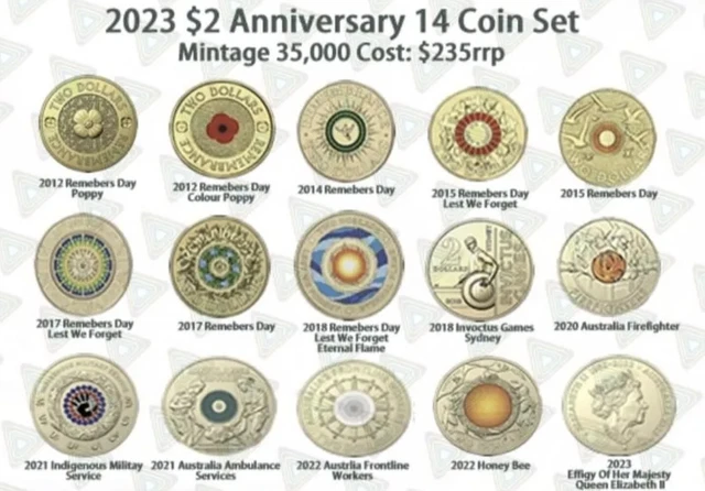 2023 RAM $2 - 35th Anniversary Of The $2 Coin - 14 Coin Set (PREORDER ...