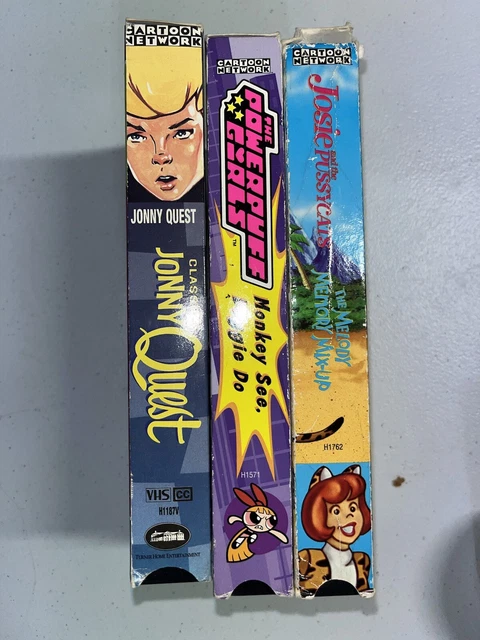 3 Lot Vhs Cartoon Network The Powerpuff Girls Josie And Pussycats Johny