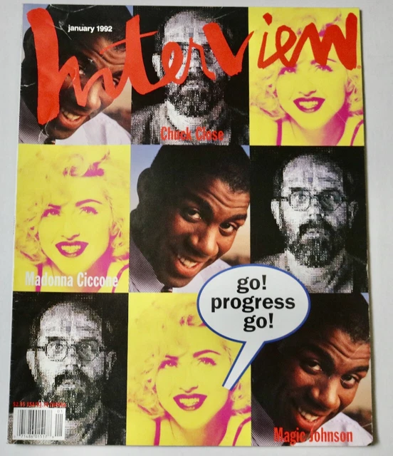 ANDY WARHOL'S INTERVIEW Magazine January 1992 Madonna Magic Johnson ...