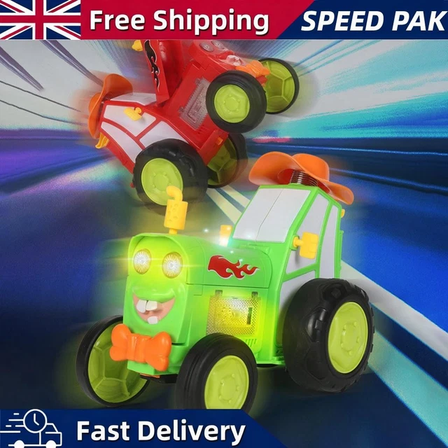 CRAZY JUMPING CAR with Lights and Music Rotating Car Toy for Boys Girls ...