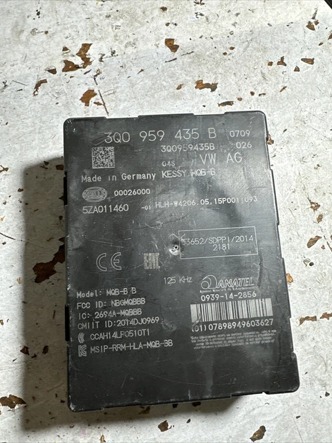 VOLKSWAGEN PASSAT B8 2016 Keyless Entry Control Module Ecu Unit ...