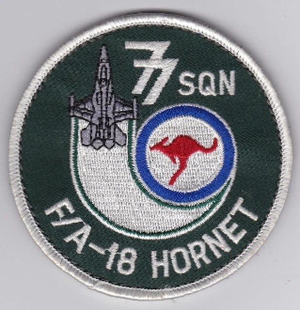 RAAF PATCH SQN Royal Australian Air Force b 77 Squadron Hornet 91mm EUR ...