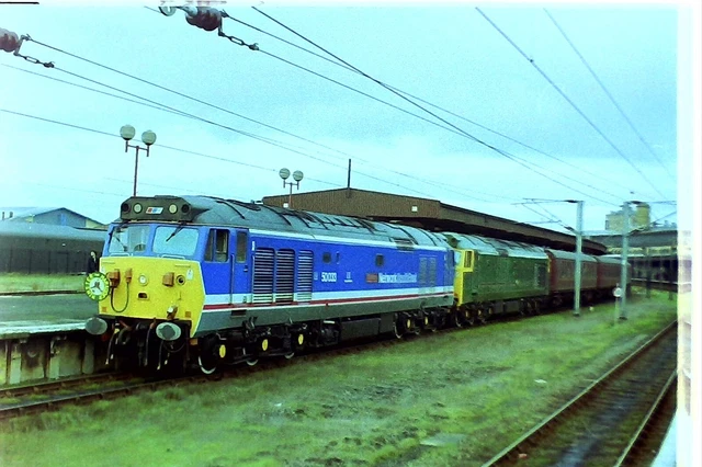 35MM RAILWAY COLOUR Negative of Class 50 033 and 50 007 at York £1.95 ...