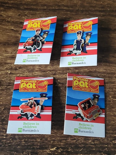 BARNARDOS POSTMAN PAT Charity Pin Badges X 4 £4.87 - PicClick UK