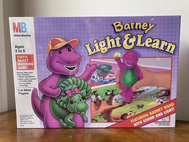 BARNEY LIGHT & Learn Board Game Simple Object Matching NEW SEALED 1993 ...