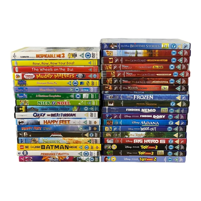 LARGE CHILDRENS DVD Bundle 36x Disney Pixar Dreamworks Peppa Pig ...