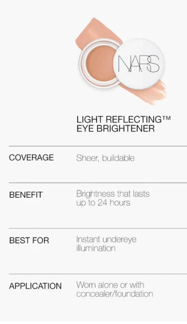 NARS LIGHT REFLECTING Under Eye Brightener Impossible Dream Medium Skin ...