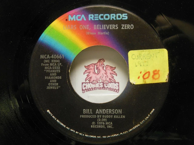 BILL ANDERSON: LIARS One Believers Zero / Let Me Whisper Darling, 45 ...