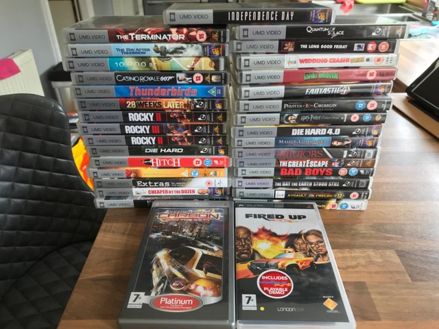 JOBLOT UMD SONY PSP Films Collection Of 31 UK UMD’s Various Titles & 2 ...