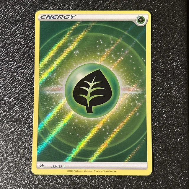 POKÉMON TCG GRASS Energy (Texture Full Art) Crown Zenith 152/159 Holo ...