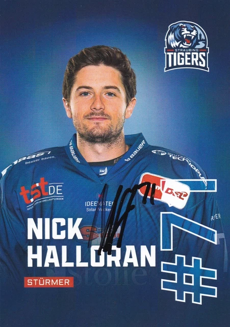 AUTOGRAMMKARTE NICK HALLORAN - Straubing Tigers - 2025/2026 Eishockey ...