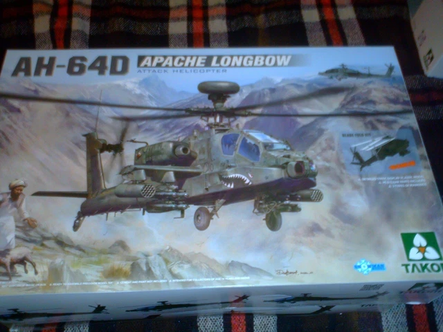 TAKOM 1/35 SCALE Us Army Ah-64D Apache Longbow Helicopter £55.00 - PicClick UK