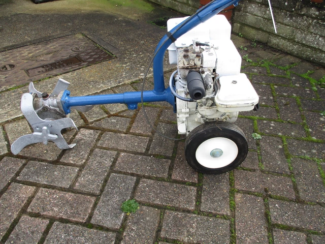 VINTAGE LANDMASTER LION Cub rotovator and rotary mower attachment £100. ...