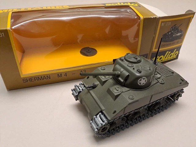 SOLIDO SHERMAN PANZER Char M4A3 WWII 1944 US 1:50 OVP no: 231 Battle of ...