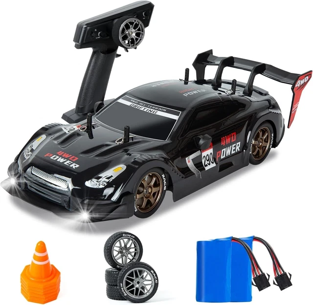 1:14 4WD RC Drift Car Full Pro Steering & Throttle + Extra Tires LED £ ...