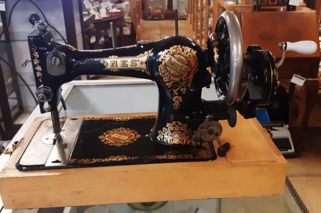 VINTAGE EARLY 20TH Century Jones Sewing Machine Circa 1910 - not tested ...