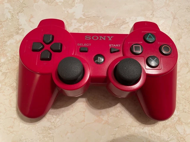 SONY PLAYSTATION 3 PS3 DualShock 3 Wireless Controller - Red - TESTED ...