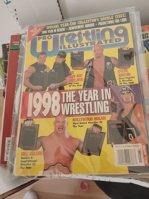 PRO WRESTLING ILLUSTRATED The Rock March 1999 Year In Wrestling Austin ...