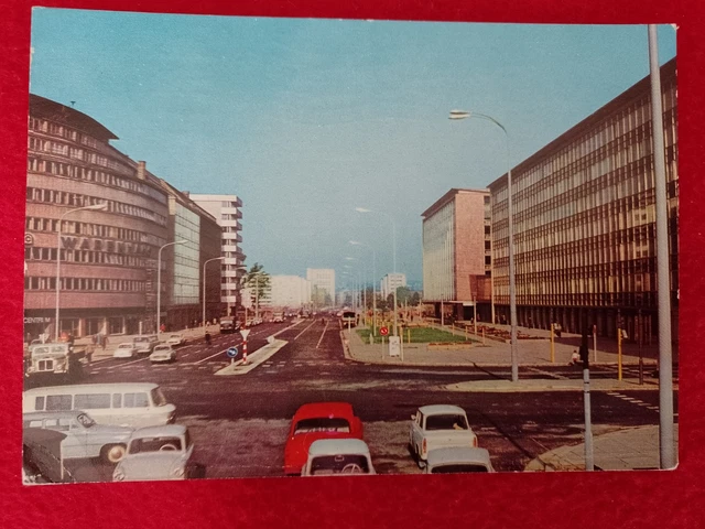KARL-MARX-STADT 1969. BRÜCKENSTRASSE. Schöne alte Farb-AK. Gelaufen ...