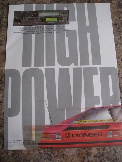 PIONEER HIGH POWER Keh-9300 Car Stereo System Poster Advert A4 File 23 ...