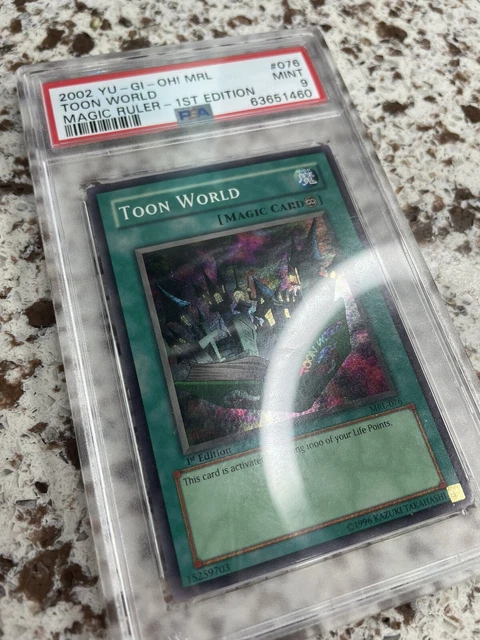 2002 YU-GI-OH! MAGIC Ruler MRL-076 Toon World 1st Edition PSA 9 MINT $1 ...