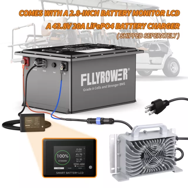 36V 100AH LITHIUM Golf Cart Battery 200A BMS 15000+ Cycle LiFePO4 10 ...