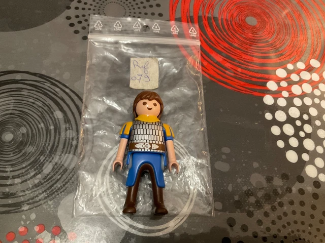 PLAYMOBIL HOMME CHEVALIER Bleu et jaune Ceinture et Bottes Vinking ...