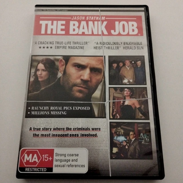 THE BANK JOB DVD Region 4 PAL Jason Statham Saffron Burrows MA15+ Movie ...