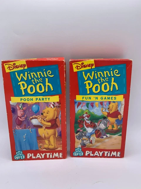 WINNIE THE POOH Playtime VHS Lot of 2 Pooh Party and Fun 'N Games ...
