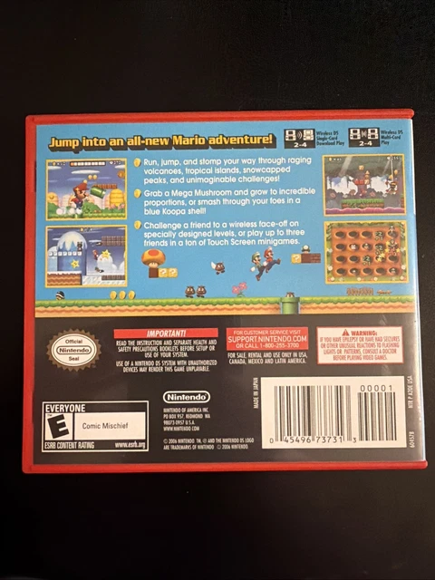 NEW SUPER MARIO Bros. (Nintendo DS, 2006) CIB Complete w/ Manual TESTED ...