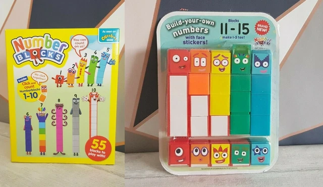 Numberblocks Cbeebies Number Blocks 1 15 With 3d Face Stickers Toy Eur ...