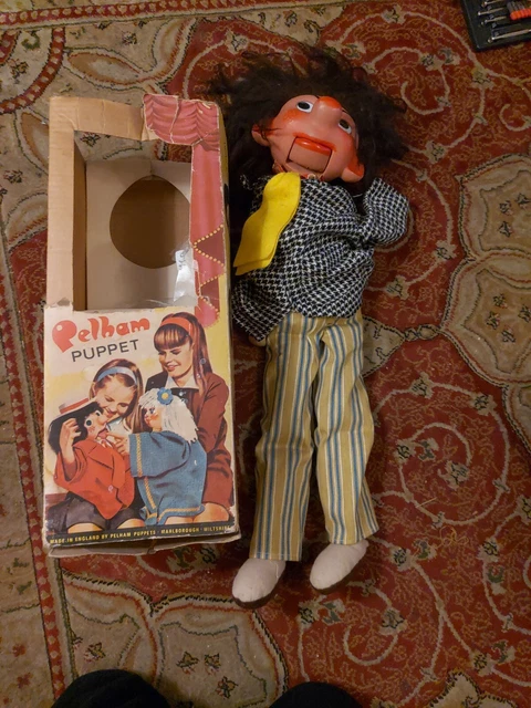 RARE VINTAGE PELHAM Ventriloquist Rod Puppet SUPY ( The Boy ) with ...