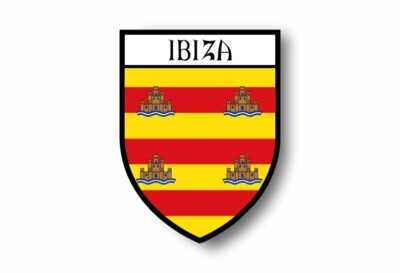 AUTOCOLLANT STICKER DES autocollants blason drapeau drapeaux drapeau Ibiza EUR 4,22 - PicClick FR