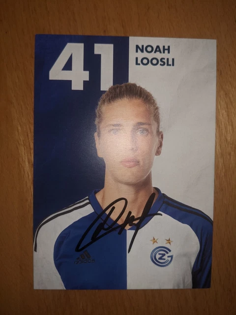 NOAH LOOSLI GRASSHOPPER Zürich Autogrammkarte handsigniert 2022/2023 ...