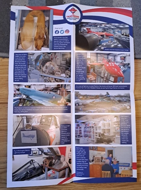 TANGMERE MILITARY AVIATION Museum fold out map / flyer £1.44 - PicClick UK