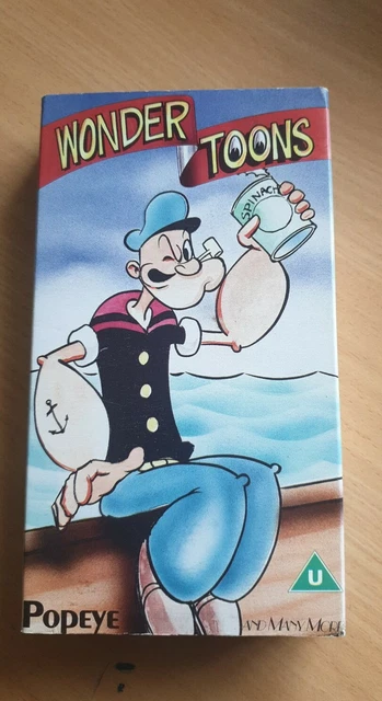 WONDER TOONS POPEYE Vhs VHS RARE CASSETTE VIDEO POP EYE SPINACH 1996 ...