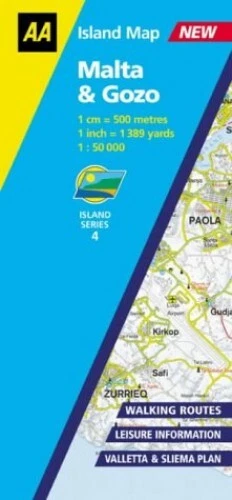 MALTA AND GOZO (AA Island Maps) Sheet map, folded Book The Cheap Fast ...