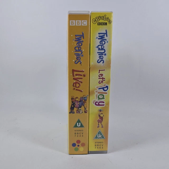 TWEENIES LET'S PLAY Live VHS Video Cassette Bundle Lot of Two PAL UK £ ...