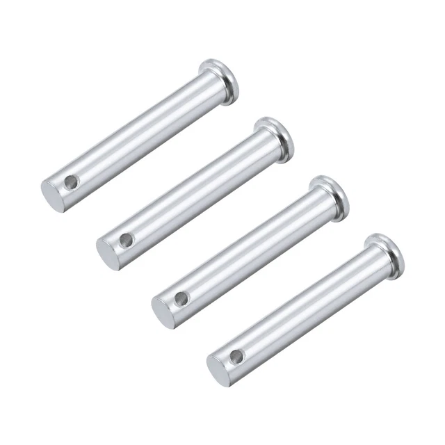 SINGLE HOLE CLEVIS Pins 10mm x 60mm Flat Head Zinc-Plating Solid Steel ...