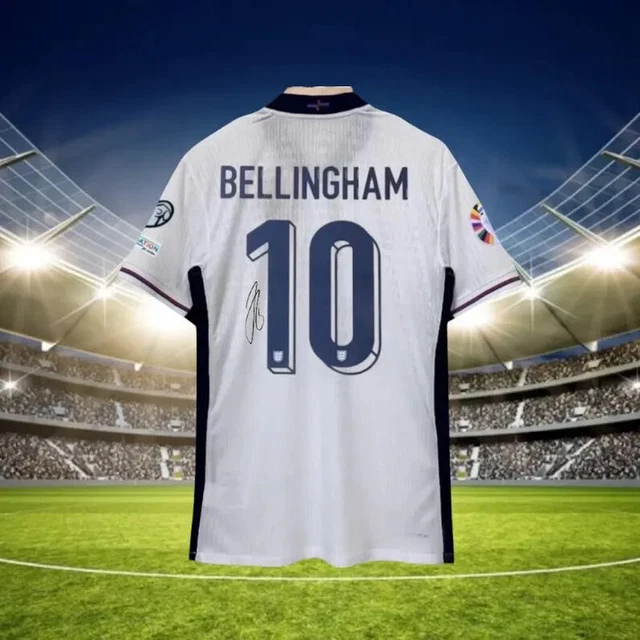 SIGNED JUDE BELLINGHAM England Football/Soccer Jersey *Printed ...