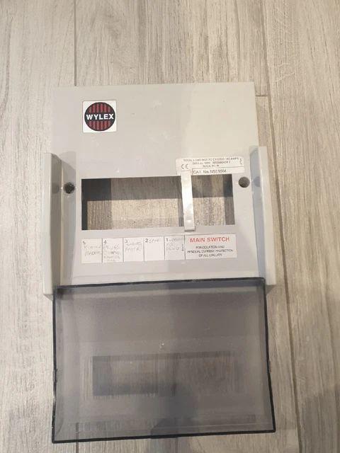 WYLEX FUSE BOARD consumer unit NSES504 5 way cover lid £15.00 - PicClick UK